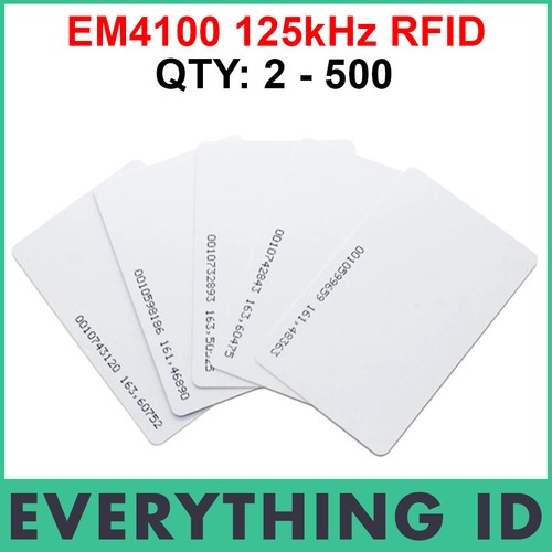 NEW EM4100 125KHz RFID PROXIMITY ACCESS KEY CARD ID READ LF TAG EM4102 ...