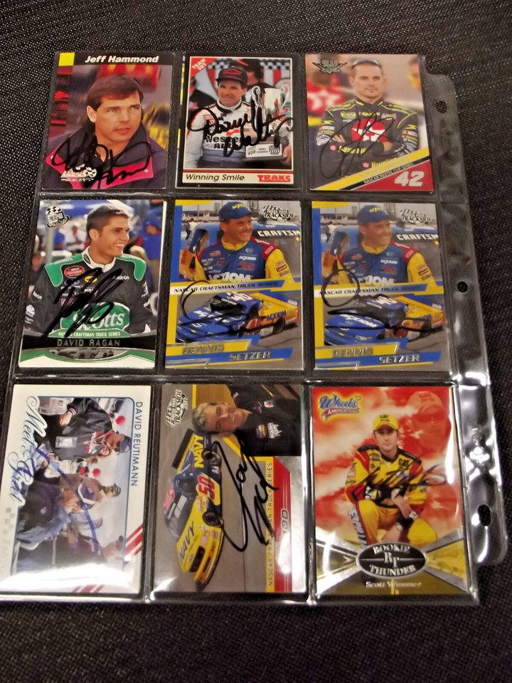 AUTOGRAPH SIGNED Nascar Card LOT of 48 Petty wallace edwards newman ...