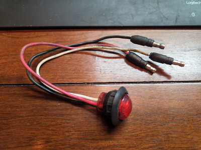 3/4" Round SAE DOT P2PC Red TBT LED Bullet Clearance Marker Lights for ...