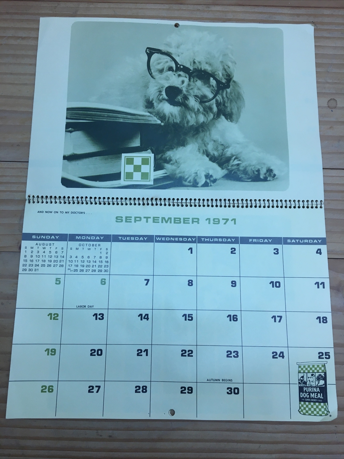 Vintage Purina 1971 Planning Dog Care Center Calendar | eBay