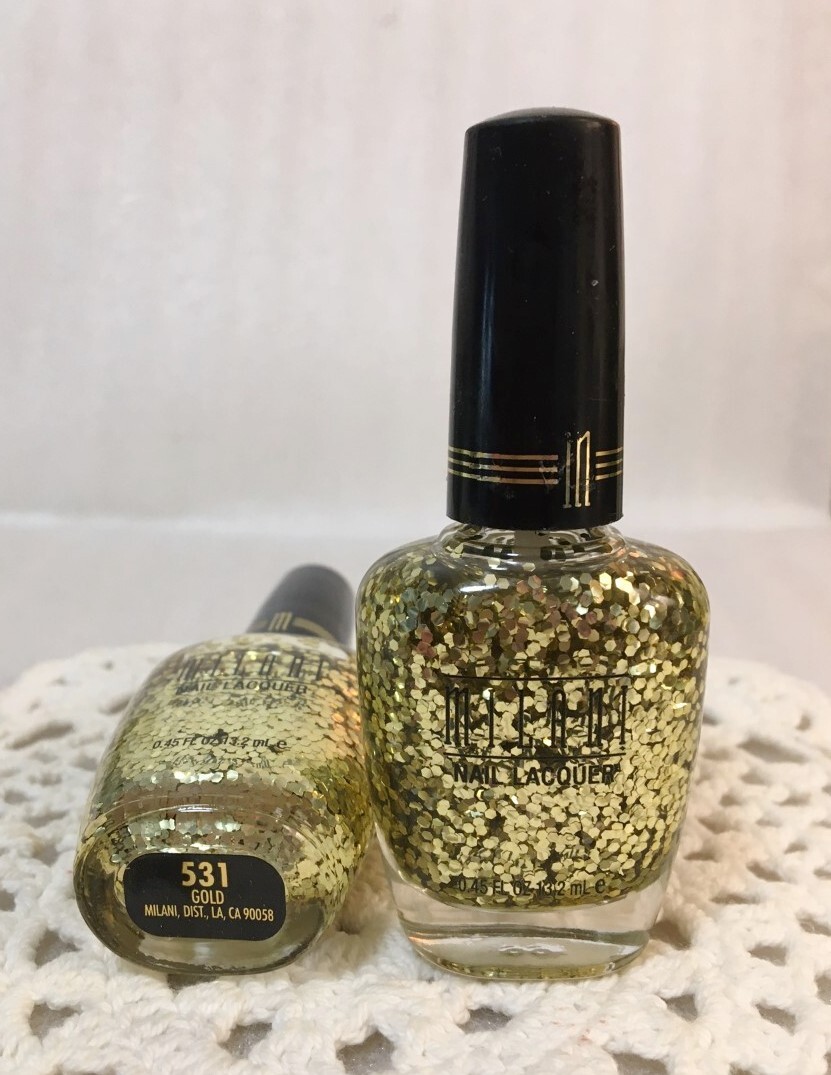 Milani Gold Glitter Nail Polish