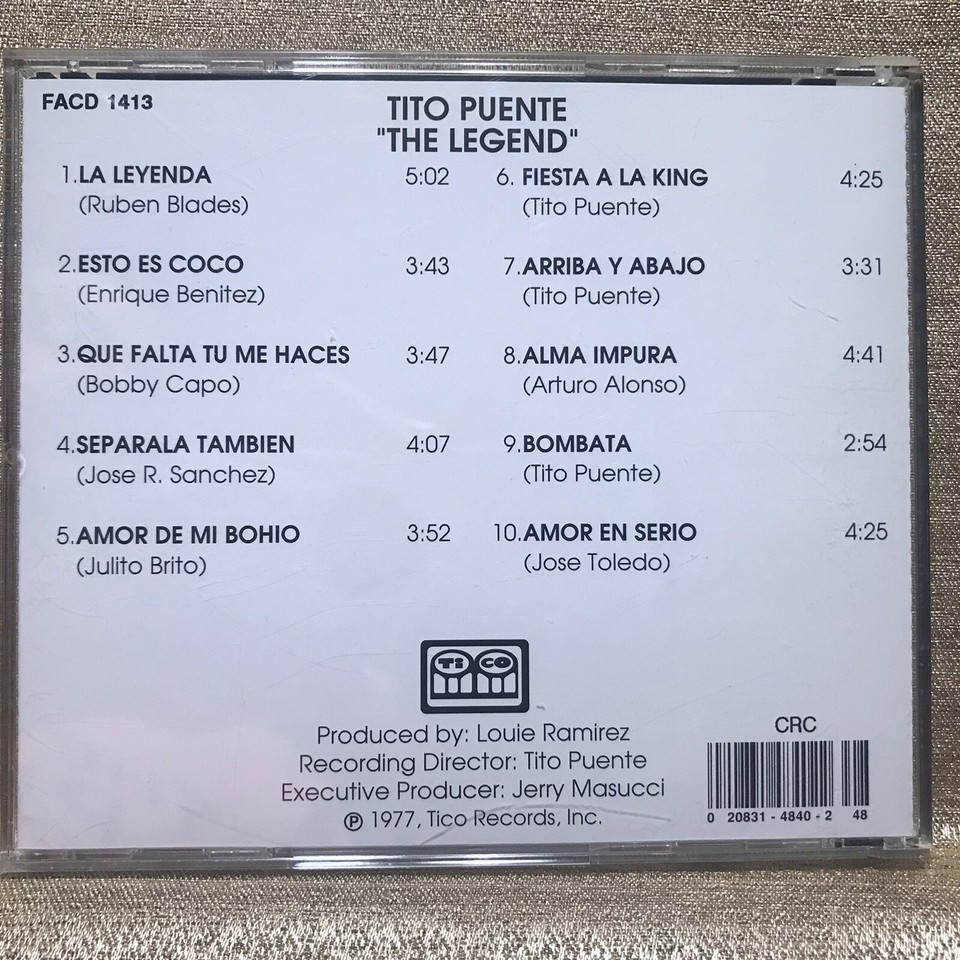 FANIA Mega RARE CD Tito Puente The Legend Amor En Serio Que falt que me ...