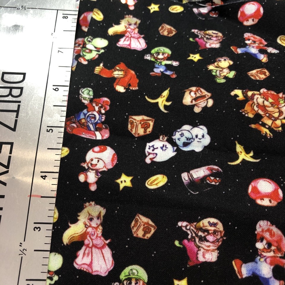 Mario Cart Inspo Custom Cotton Fabric Big FQ (18”x28") | eBay