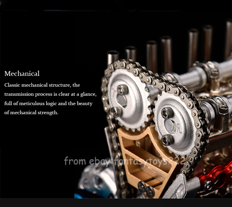 All-Metal Assembled Startable Engine Model Mini Engine Toy Four ...