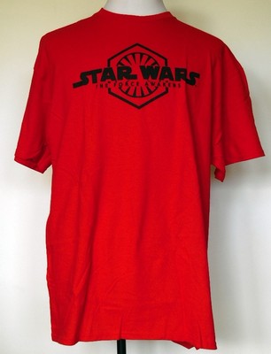 NEW NWT Star Wars "The Force Awakens" Red Cotton S/S T-Shirt XL | eBay