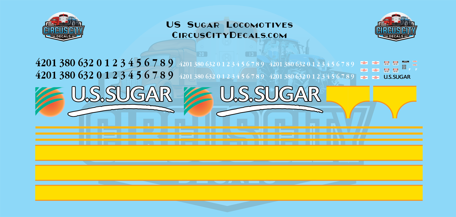US Sugar USSC GP & SD Locomotives N 1:160 Scale Decal Set | eBay