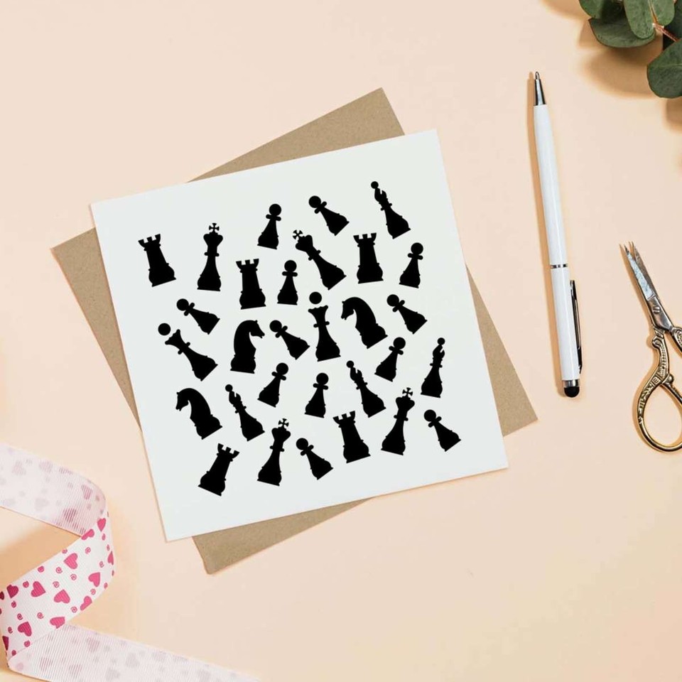 'Tumbling Chess Pieces' Greeting Cards (GC048735) | eBay UK