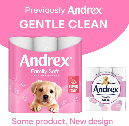 Andrex Family Soft Toilet Paper 24 Rolls (Previously Gentle Clean ...