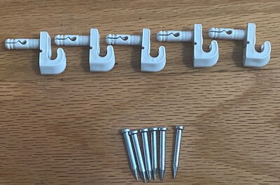 5 Plastic Closetmaid Hardware Hooks Wall Anchor Nails Replacement Parts ...