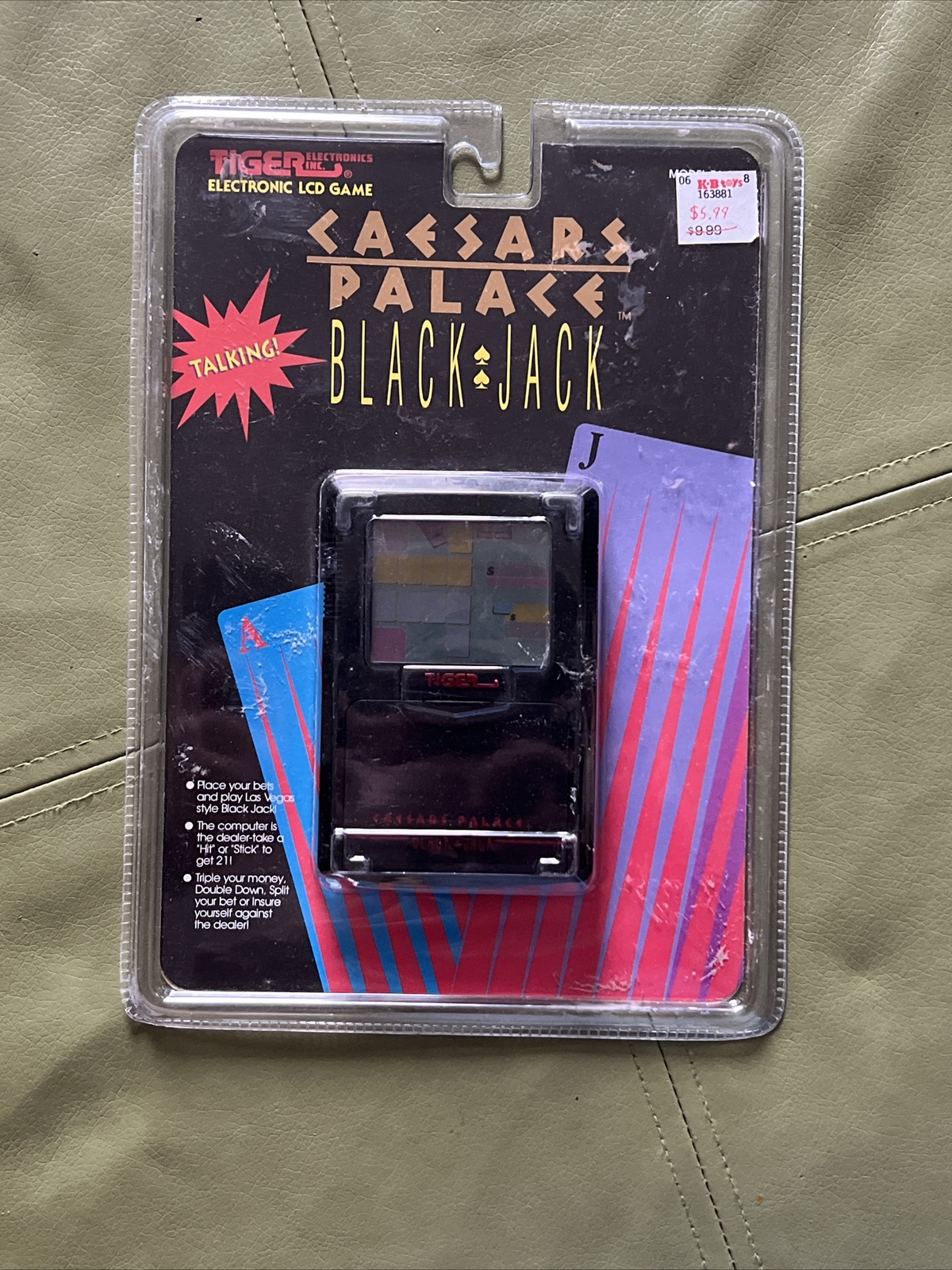 Vintage Tiger Electronics LCD Handheld Game Caesars Palace Talking ...