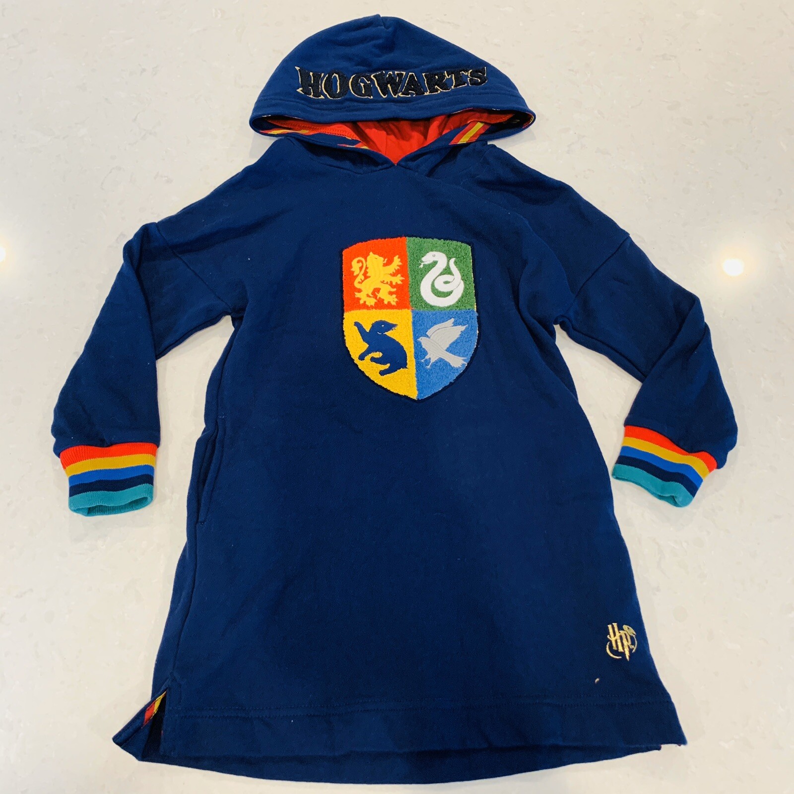 $95 Harry Pootter boden girls blue gold Dress 7-8 - munimoro.gob.pe