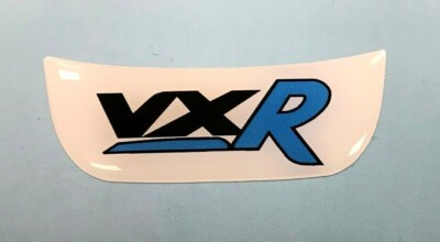 Vauxhall VXR Blue & White Sticker 48mm HIGH GLOSS DOMED Corsa 'D ...