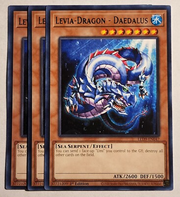 Yugioh x3 Levia-Dragon - Daedalus LED9-EN047 Rare 1st Edition | eBay