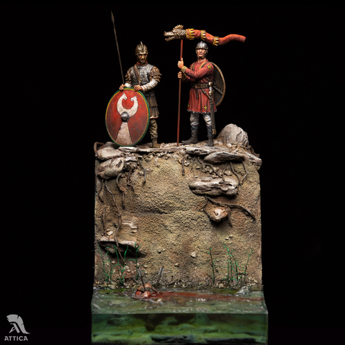 Late Roman legionnaires after battle 54mm Painted Toy Soldier Miniature ...