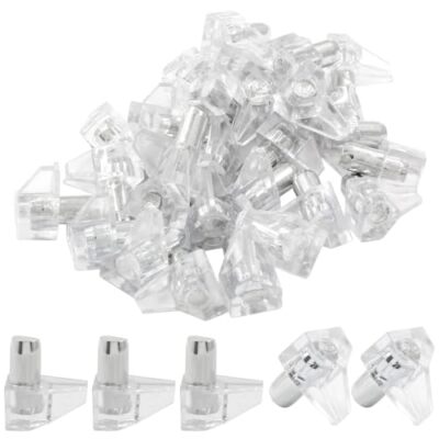 Clear Shelf Support Pegs 60 Pcs 6mm Plastic Shelf Pins Small Cabinet ...