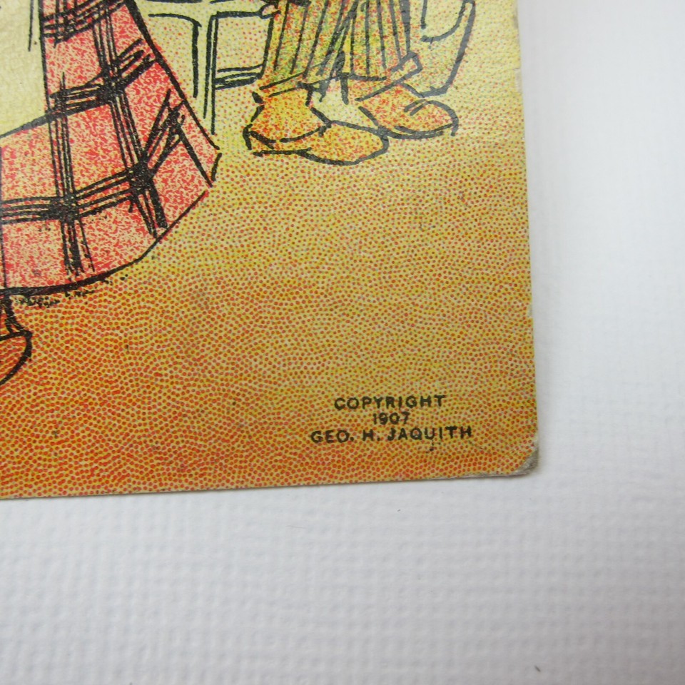 Postcard Comic Marriage Before & After Big Head Husband Wife Busy ...