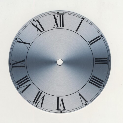 Spun Silver Replacement Clock Dial 6 inches 152mm Roman Numeral Clocks ...