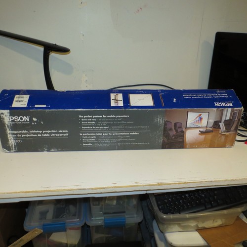 Epson ES1000 16:9 Tabletop Portable Projector Screen 50” VERY GOOD ...