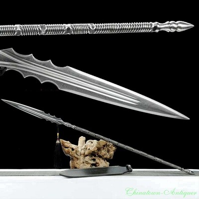 Japanese Long Yari Spear Polearm Sword Folded Pattern Steel Sharp ...