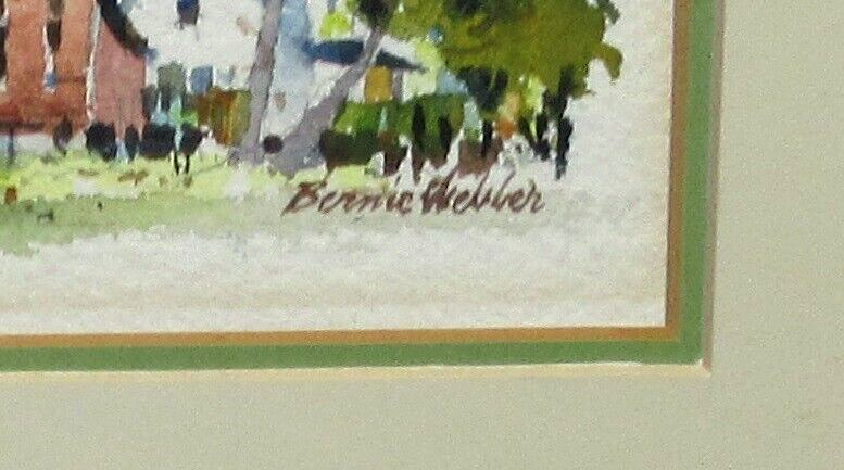BERNIE WEBBER SMALL ORIGINAL WATERCOLOR STREET SCENE PAINTING | eBay