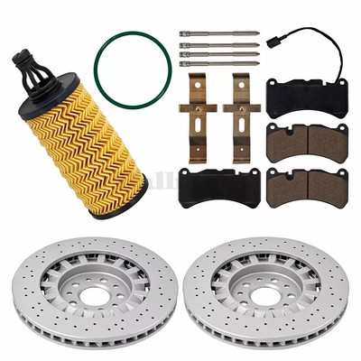 For 2014-2021 Maserati Ghibli SQ4 Quattroporte AWD Front Rotors & Brake ...