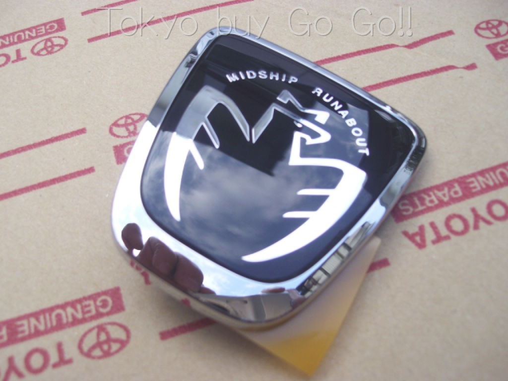 Toyota MR2 MR-S Roadster Spyder ZZW30 Black Front Bumper Emblem NEW ...