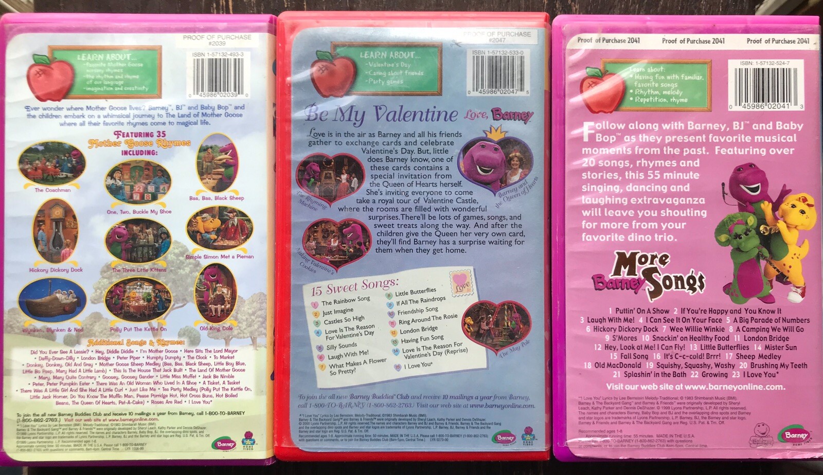 Barney VHS Lot Rhyme Time Rhythm, Be My | Grelly USA