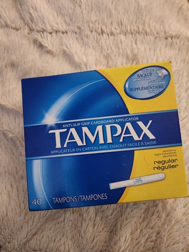 Tampax regular cardboard applicator tampons, 40ct, sealed box | eBay