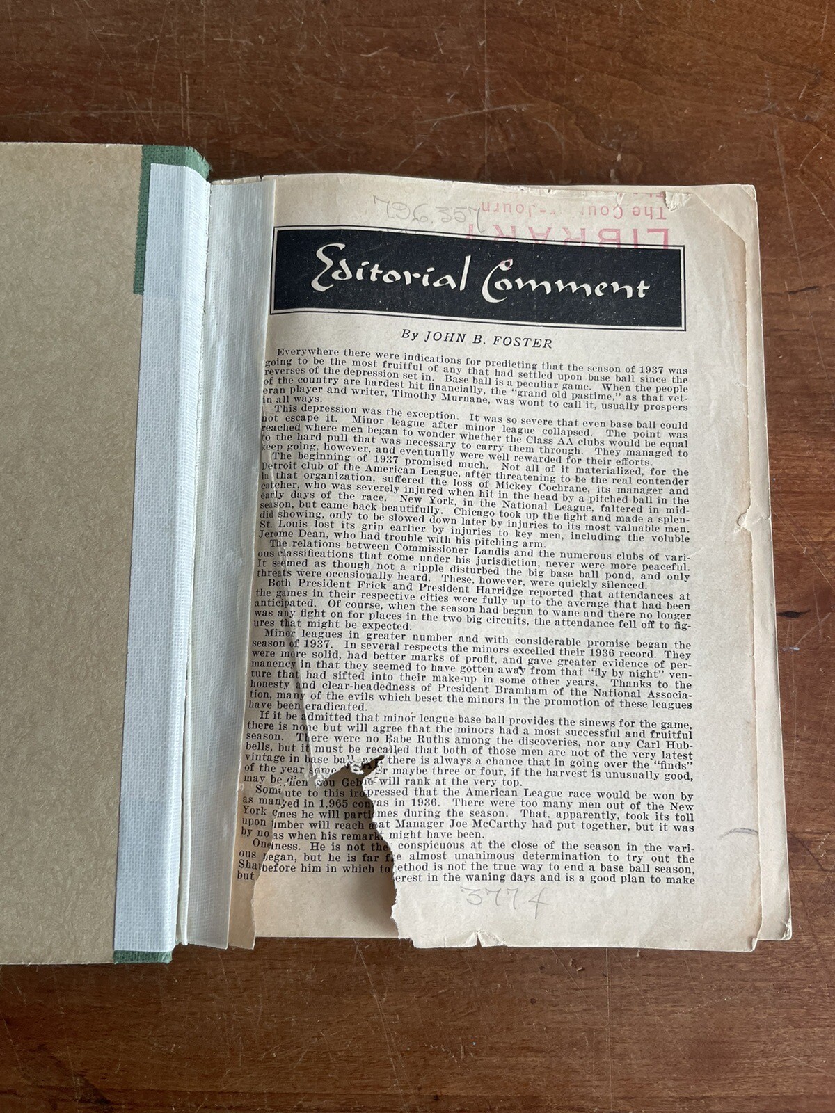 Original 1938 Spalding Official Baseball Guide - Joe DiMaggio Lou ...