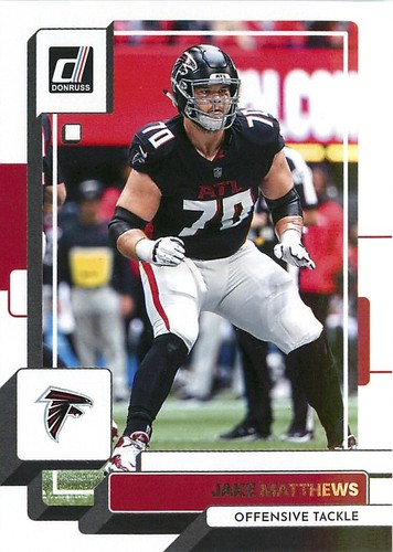 Jake Matthews 2022 Panini Donruss Football NFL Base Card #226 Atlanta ...