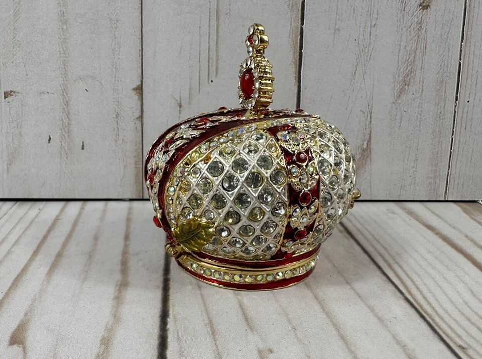 The Museum Store Trinket Box Royal Crown, Enamel Painted ...