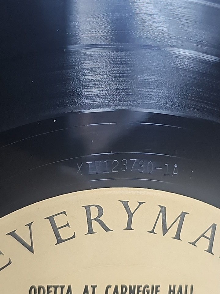 Odetta At Carnegie Hall LP RARE 1967 MONO Reissue SP Yellow Label SRV ...