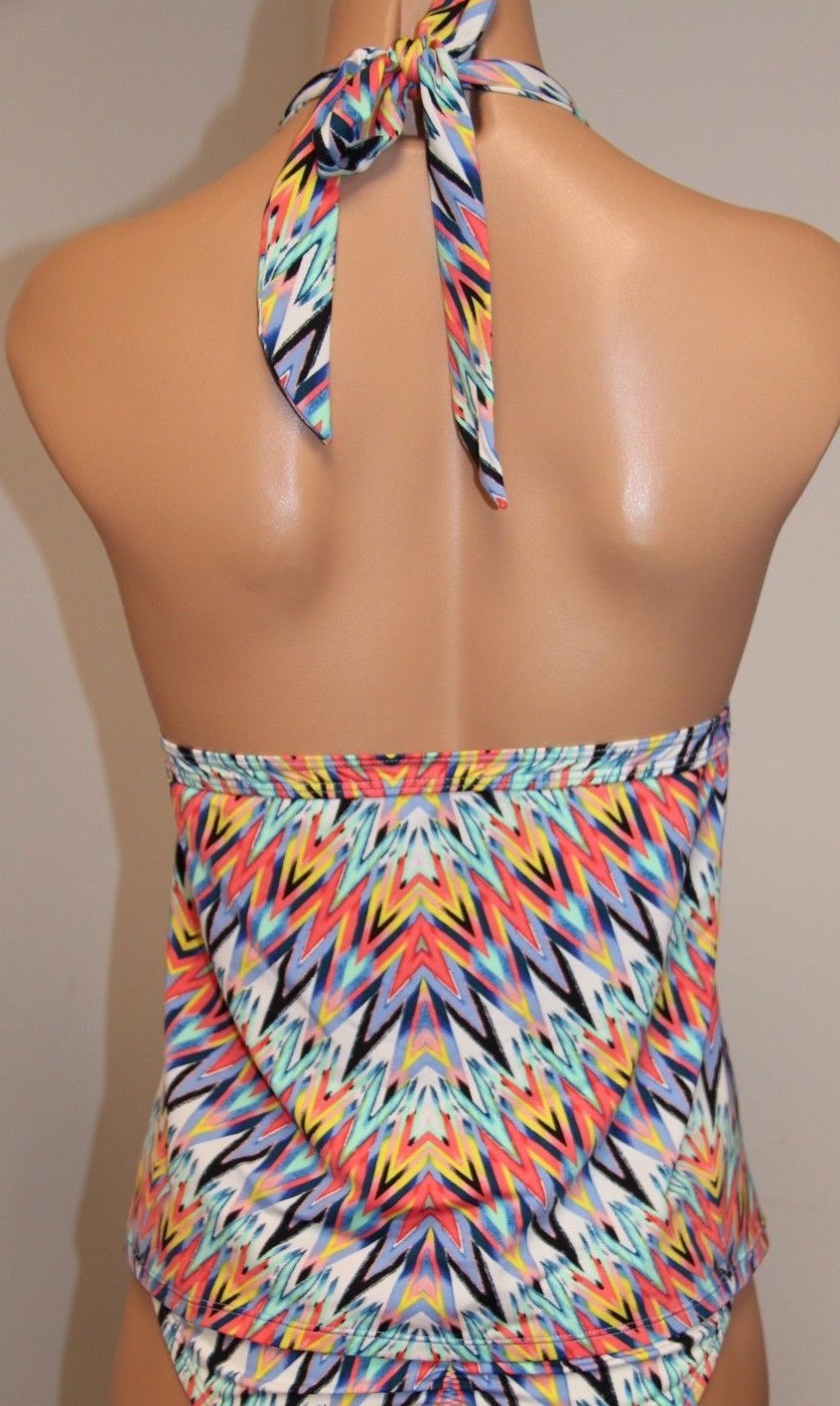 NWT Bar III Swimsuit Bikini Top Size S Halter Multi Rays | eBay