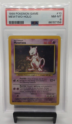 Pokemon Mewtwo Base Set Unlimited Holo Rare #10 PSA 8 | eBay
