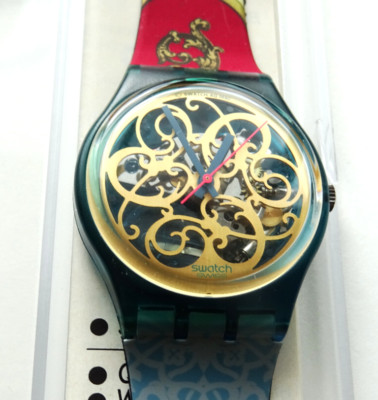 swatch Uhr GN 107 STUCCHI neu OVP mit Beiheft ungetragen 1990 ...