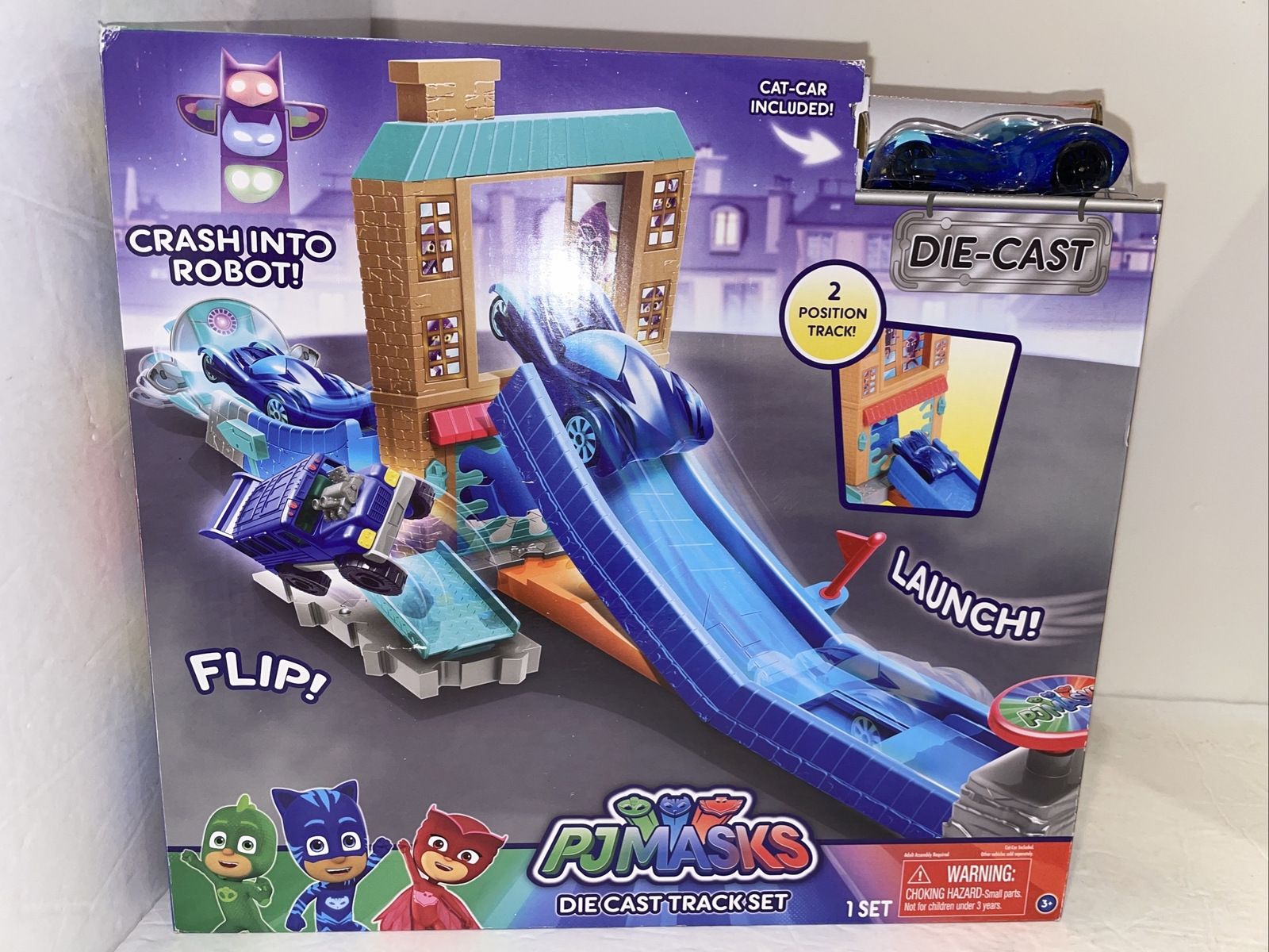 Just Play PJ Masks Die Cast Track Set Cat Car Playset With Launching ...