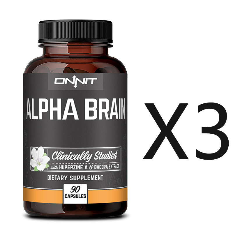 OnnitLabs Alpha Brain 90 Capsules Help Support Memory Increase Focus ...