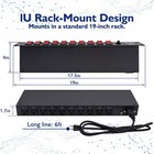 ThePoEstore 10 Outlet Horizontal 1U Rack Mount PDU Power Strip 10 ...