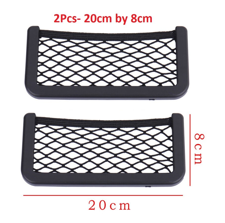 2pcs Car Van Truck Net Mesh Storage Bag Pocket Organiser Holder Phone ...