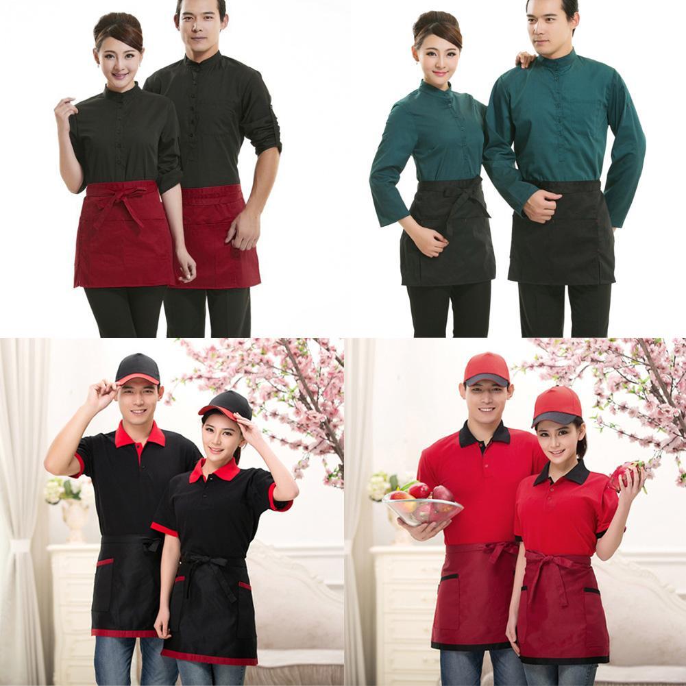 2Pcs Universal Unisex Apron Short Apron Kitchen Cooking Waiter Apron | eBay