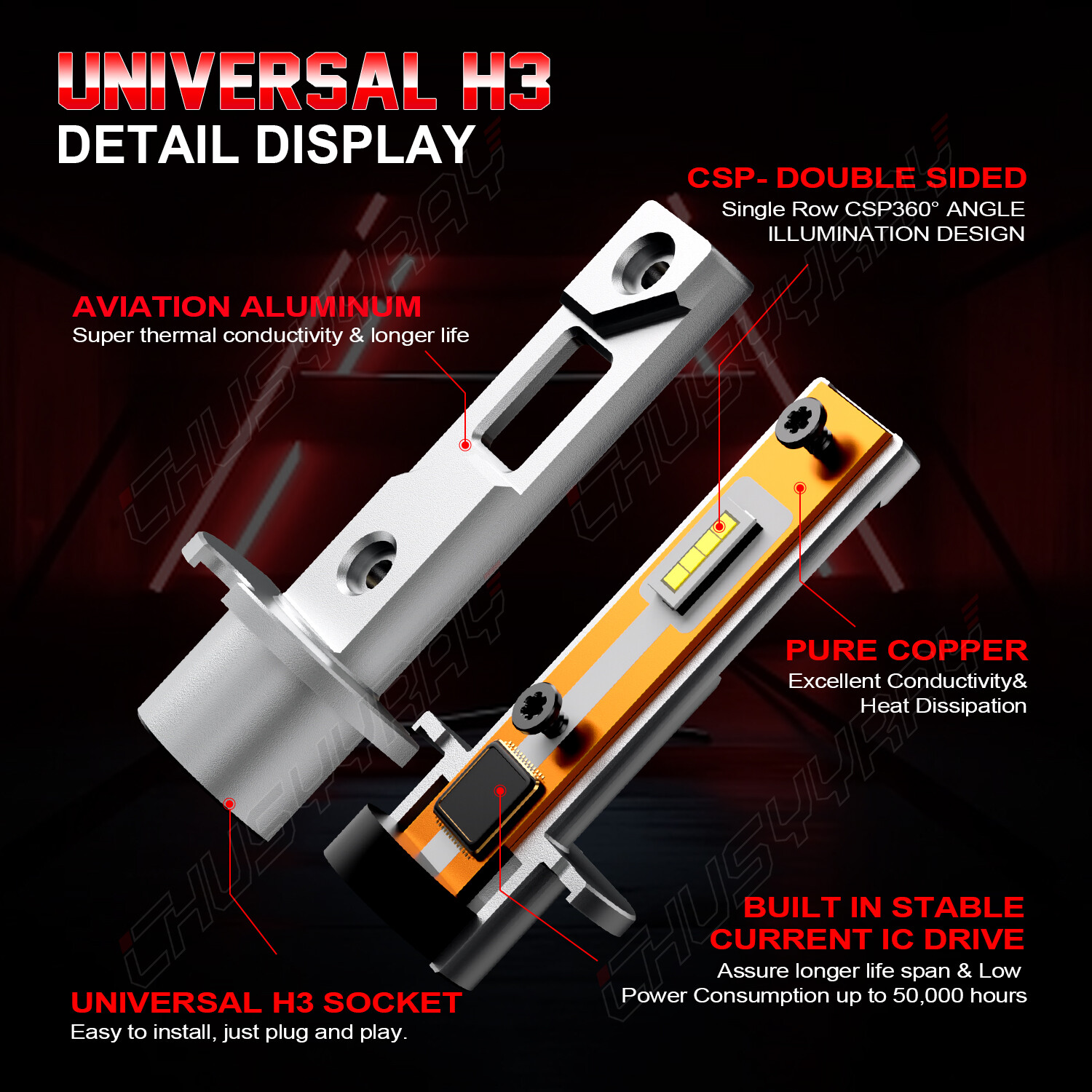 For Oldsmobile Cutlass Ciera 87-1990 6500K LED Headlight + Fog Light ...