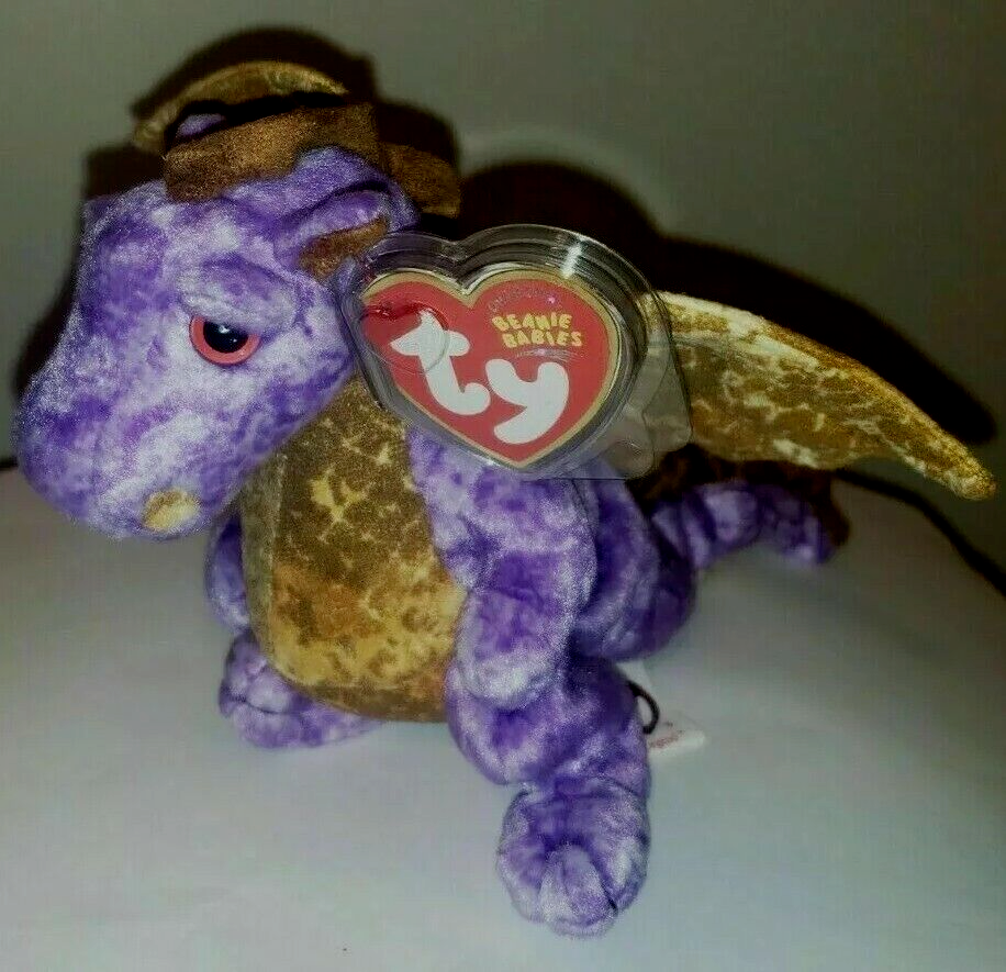 Ty Beanie Baby - LEGEND the Purple Dragon 8" NEW MWMTs Plush Stuffed ...
