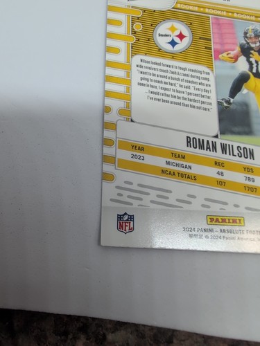 2024 Panini Absolute - Rookies #169 Roman Wilson (RC) | eBay