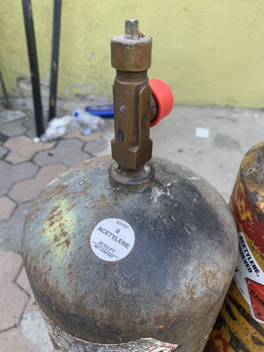 Acetylene B tanks / Cylinders 35cu ft. For HVAC or Plumbing welds and ...