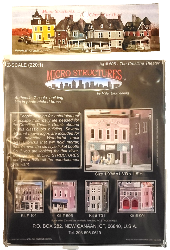 Z Scale Miller Eng Micro-Structures Kit #505 - The Crestline Theater ...