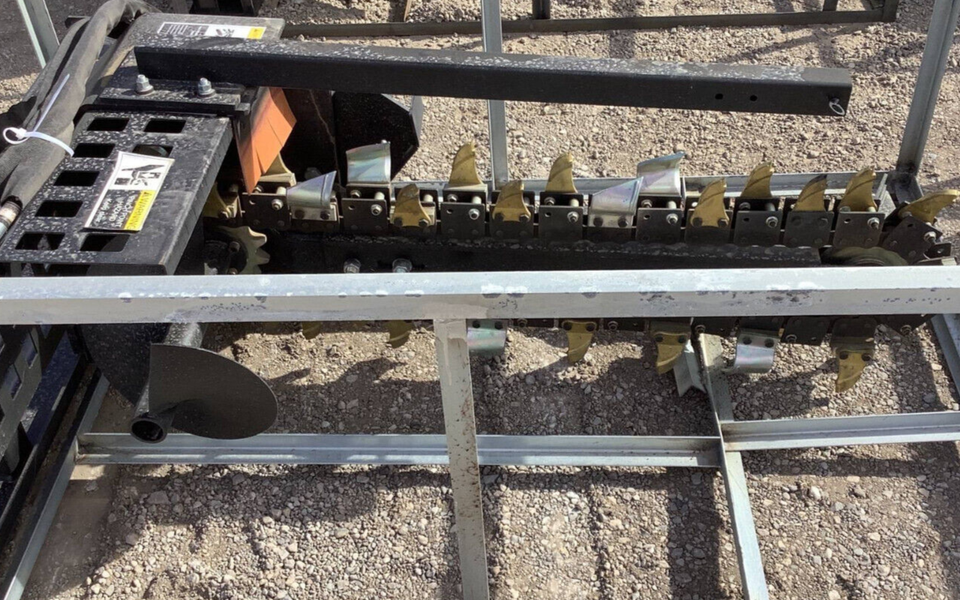 Suihe Skidsteer Trencher Skid Steer Attachment Shark & Cup Teeth Bobcat ...