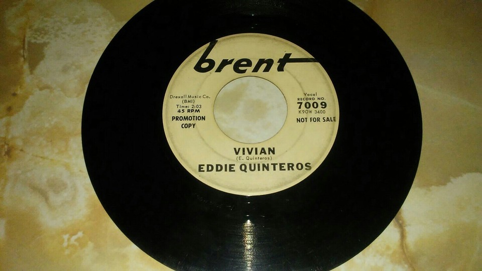 Eddie Quinteros - Vivian/Come Dance With Me 45 7'' Brent 1960 Promo ...
