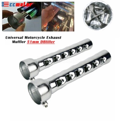 2Pcs Exhaust Muffler DB Killer Insert Baffle Removable Silencer Slip on ...
