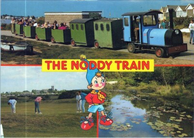 Postcard LAND TRAIN THE NODDY TRAIN Green Wheel Motor vehicle Vehicle ...