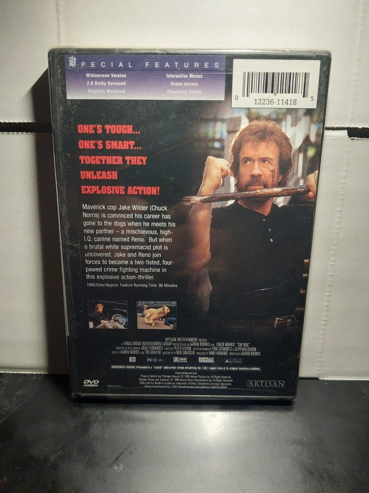 Top Dog (DVD 1995) Chuck Norris, Comedy Action NEW FACTORY SEALED ...
